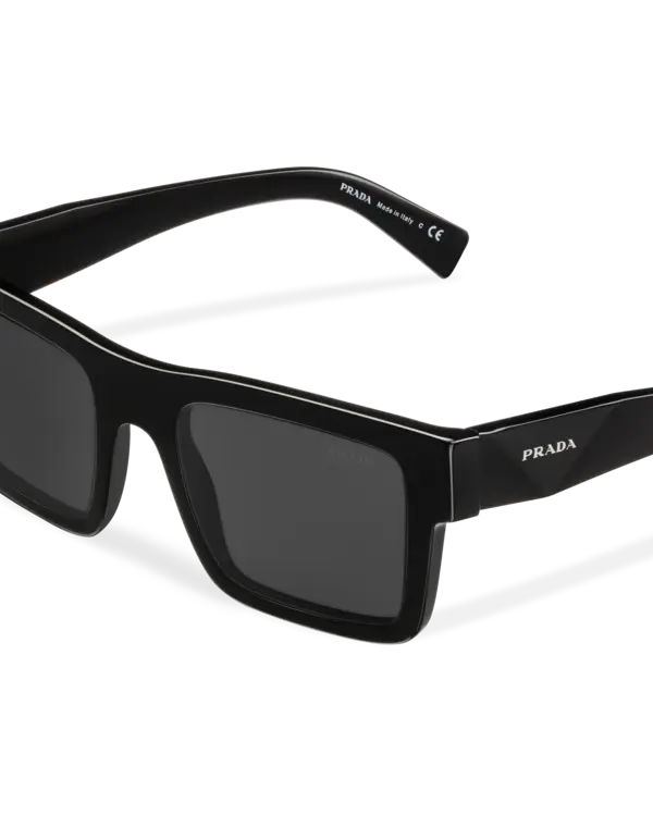 Prada Rectangle Symbole Sunglasses - Slate Gray Lenses | Editorialist